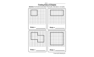 Finding Area of Irregular Shapes Worksheet by Teach Simple