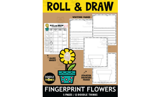 Roll and Draw Spring Fun - A Flower Box Game Sheet by Teach Simple