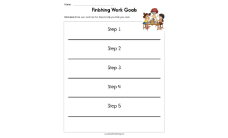 Finishing Work Problem Solution Worksheet by Teach Simple