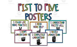 Fist to Five Posters Set 4 by Teach Simple