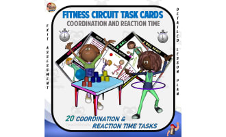 Fitness Circuit Task Cards: Balance + Kinesthetic Awareness by Teach Simple