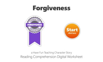 Forgiveness Character Reading Comprehension Worksheet by Teach Simple