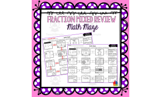 Halloween Mixed Review Math Maze by Teach Simple