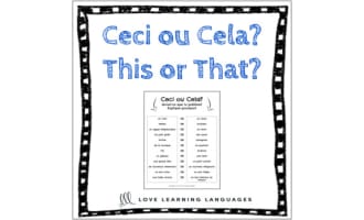 French This or That Activities - Ceci ou Cela - No prep printables by ...