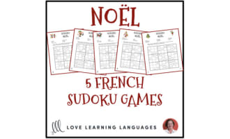 French Classroom Vocabulary - L'École - Sudoku Puzzles by Teach Simple