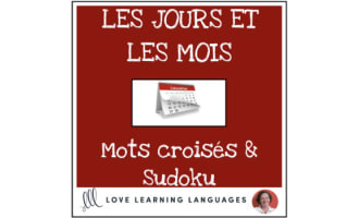French: Months and Days Scrambled Words Activity by Teach Simple