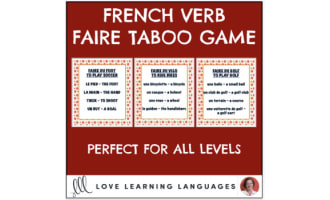 French Mardi Gras Taboo Game - Jeu de Tabou en Français by Teach Simple