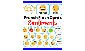 French Flash Cards: Les Sentiments / Feelings by Teach Simple