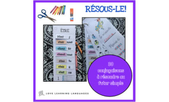 French: Colors Cut and Paste Worksheets by Teach Simple