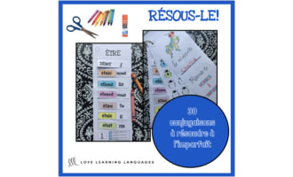 French: Colors Cut and Paste Worksheets by Teach Simple