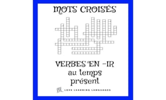 French -RE verbs crossword puzzle - regular -RE verbs - present tense ...