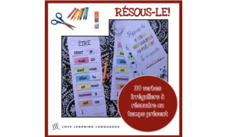 French: Future Tense Verbs - Cut and Paste Worksheets by Teach Simple