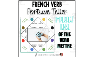 French: IR Verbs Fortune Teller - imperfect by Teach Simple