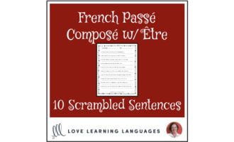 French passé composé reflexive verbs scrambled sentences -Distance ...
