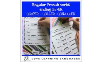 French: Colors Cut and Paste Worksheets by Teach Simple