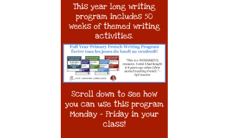 French: Primary Reading Program - 50 Weeks of Themed Lesson Plans by ...