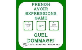 French: Quel Dommage Game - Perfect Tense with Avoir Task Cards by ...