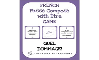 French: Quel Dommage Game - Perfect Tense Etre ou Avoir? Task Cards by ...