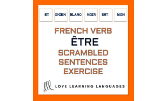 French Verb Être Scrambled Sentences Activities - Cut, Paste, Write ...