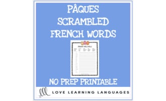 French: Valentine's Day Scrambled Words by Teach Simple