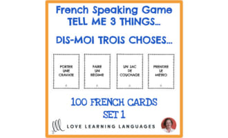 French game - Tell me 3 things by Teach Simple