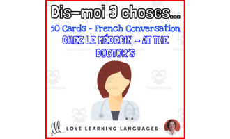 French speaking game - Tell me 3 things - Dis-moi trois choses by Teach ...
