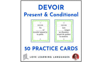 French Verb Vouloir - Present & Conditional Tenses - Practice Cards by ...