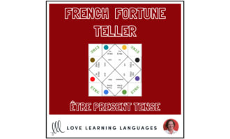 French ER VERBS - PRESENT TENSE fortune tellers for conjugation ...