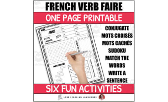 French Verb Avoir Worksheet - 6 Activities - One Page Printable ...