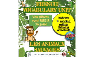 French Sea Animals Vocabulary Unit with Boom Cards by Teach Simple