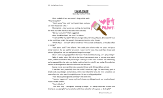 Reading a Book Reading Comprehension Worksheet by Teach Simple