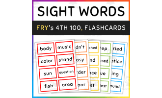 Fry Sight Words: Worksheets and Activities, #301-400, [SET 4] by Teach ...