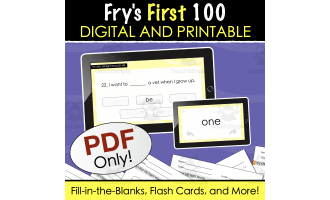 Fry's Ninth 100 Sight Words - Digital and Printable Fill-in-the-Blanks ...