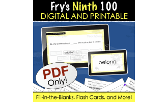 Fry's Sixth 100 Sight Words - Digital and Printable Fill-in-the-Blanks ...