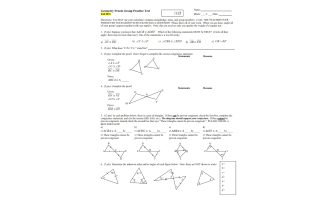Geometry Final Exam with Answer Key (Spring) by Teach Simple