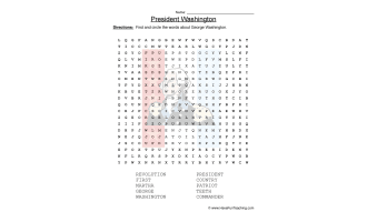 Patriotic Word Search Worksheet by Teach Simple