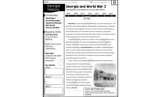 Georgia's Role in the Revolutionary War Reading Packet by Teach Simple