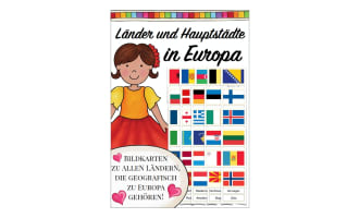 Spanish: Countries & Capitals in Europe Flash Cards by Teach Simple