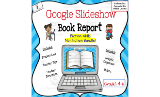 Fiction and Nonfiction Book Report Slideshow by Teach Simple