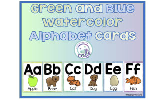 Classroom Job Labels - Blue and Green Theme by Teach Simple
