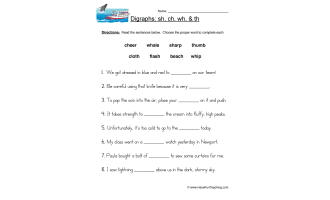 R Blends Fill in the Blanks Worksheet by Teach Simple
