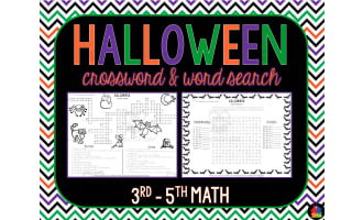 Halloween Crossword and Word Search Worksheets by Teach Simple