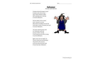 Worm Poem Reading Comprehension Worksheet by Teach Simple