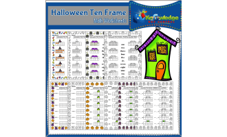Halloween Ten Frame Task Cards by Teach Simple