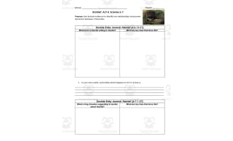 Hamlet Act 5, Scene 2 Double Entry Journals by Teach Simple