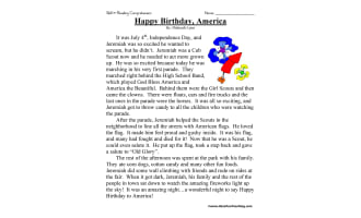 iPad A Birthday Wish Reading Comprehension Worksheet by Teach Simple