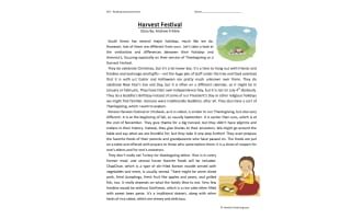 A Fall Festival with Grandma Reading Comprehension Worksheet by Teach ...