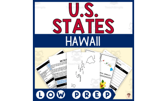 Hawaii State Flipbook (Capital, Bird, Flower, Flag, Animal) by Teach Simple