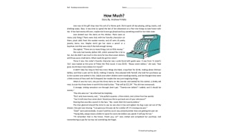 Too Much Soda Reading Comprehension Worksheet by Teach Simple