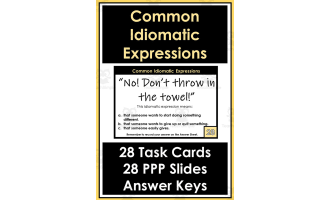 ADJECTIVES - 30 Task Cards, 30 Slides, Answer Key and Sheet by Teach Simple